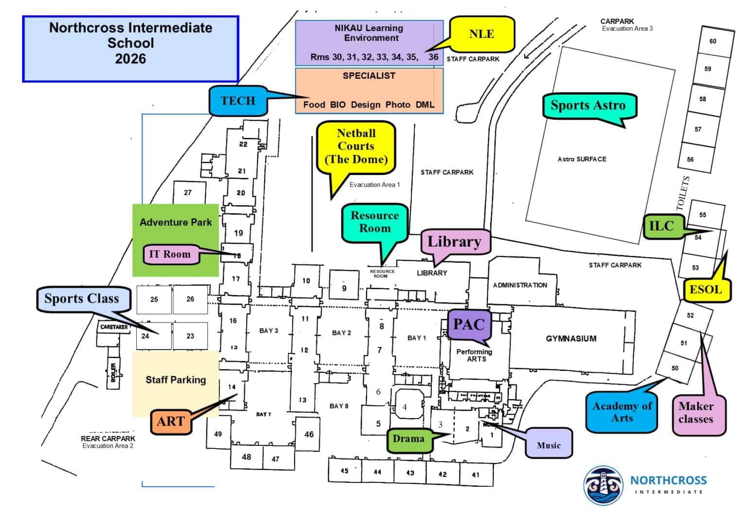Map Of School Grounds – Northcross Intermediate School